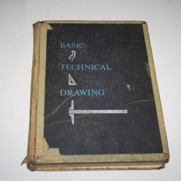 Vintage | Accents | 956 Hardcover Book Basic Technical Drawing ...